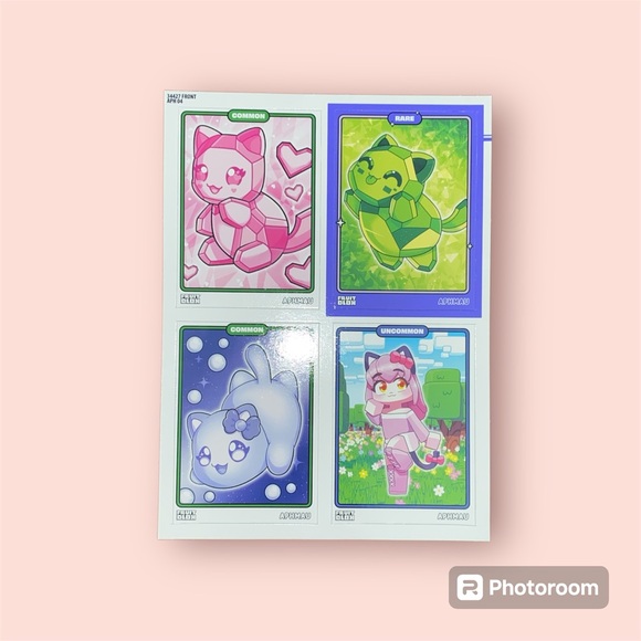Aphmau | Other | Aphmau Fruit Blox A Sheet Of 4 Collectible Cards Os ...